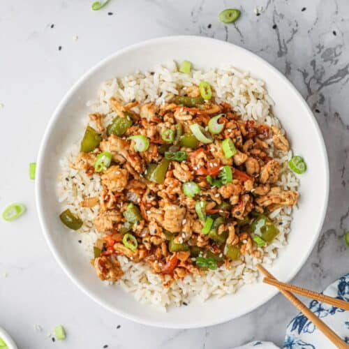 Teriyaki Ground Turkey Rice Bowls (Easy & Healthy)
